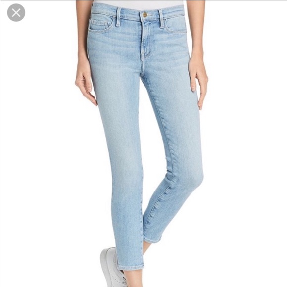 Frame Denim | Jeans | Frame Le Skinny Dejeanne Crop Skinny Jeans Light ...